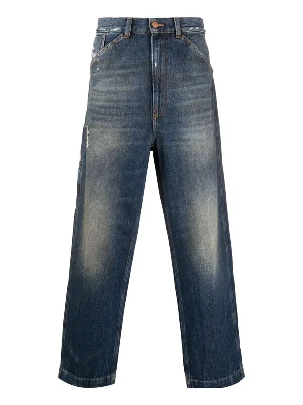 DIESEL® Straight-leg Vintage Effect Jeans - Blue