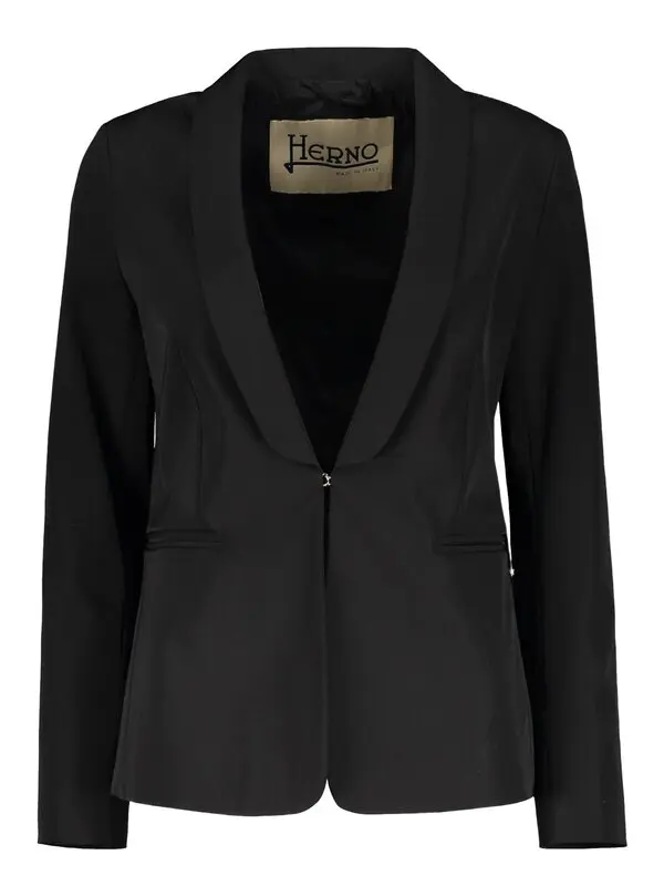 Herno Single-breasted Tailored Blazer - Black