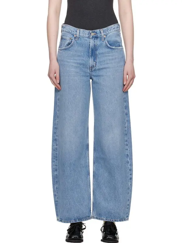 AGOLDE Jeans With Belt Loops And Multiple Pockets - Blue