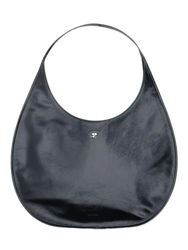 COURREGES Courrèges Naplack Top Handle Tote Bag - Black
