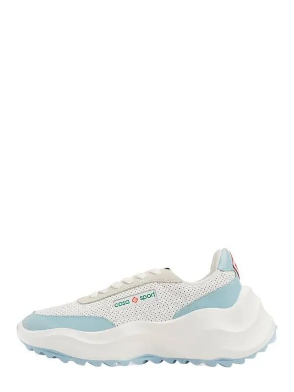 Casablanca Lace-up Low-top Sneakers With Logo Detailing - White