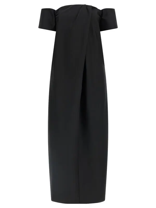 Magda Butrym Off-shoulder Sheath Dress With Inner Bustier - Black