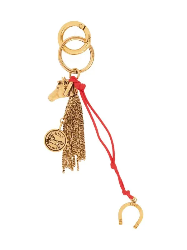 Chloé Symbols Chain Horse Bag Charm - Golden