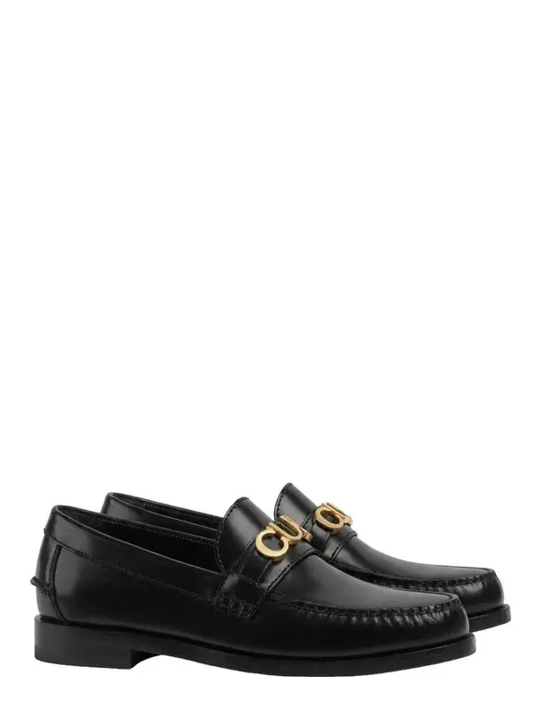 Gucci Logo Plaque Slip-on Loafers - Black