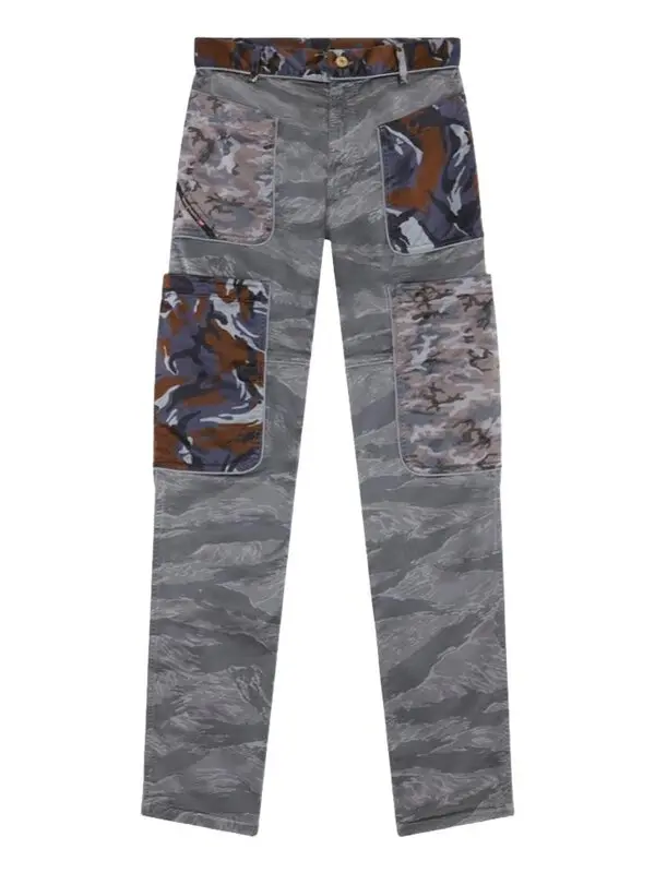 DIESEL® Cargo Pants With Camouflage Print - Multi