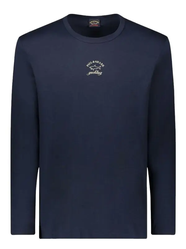 PAUL  SHARK Round Collar And Long-sleeved T-shirt - Black