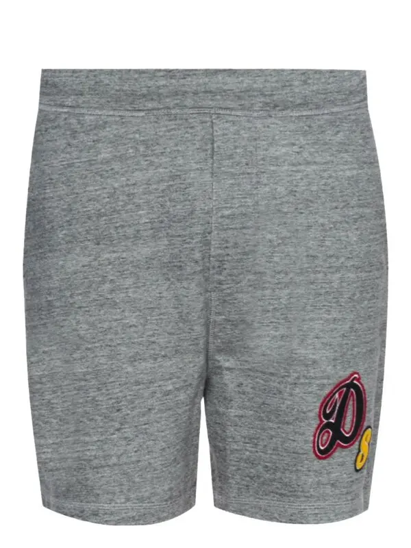 Dsquared2 Elastic Waist Shorts With Applique - Grey