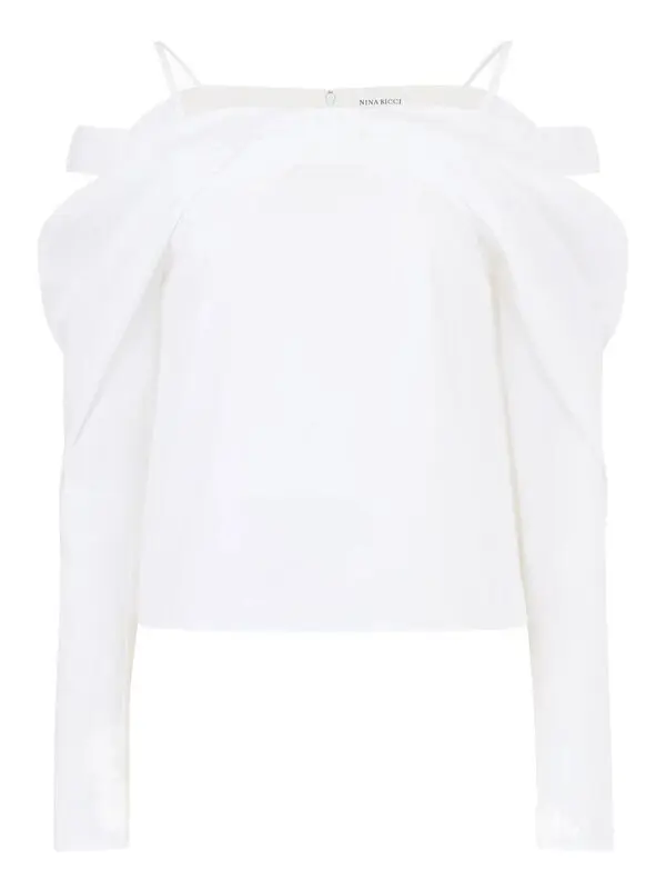 Nina Ricci Off-the-shoulder Blouse With Bow Detail - White
