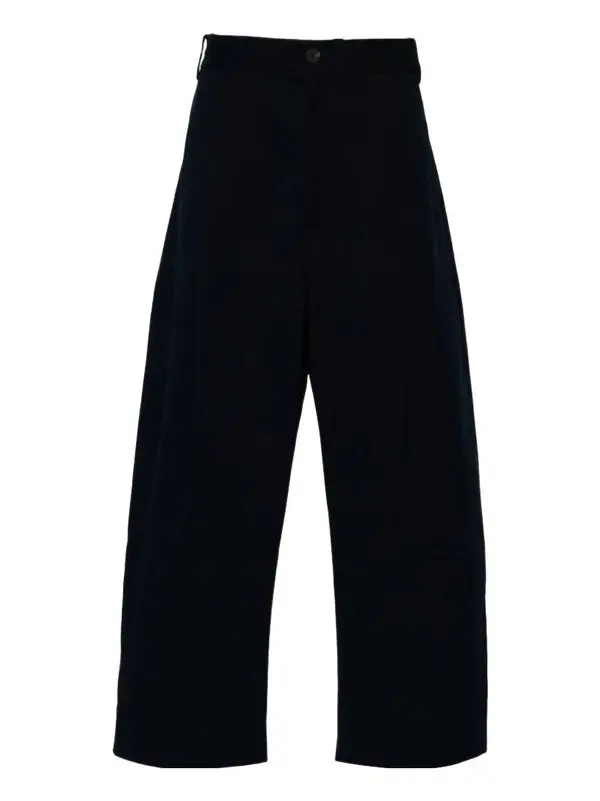 Studio Nicholson Sorte High-waisted Wide-leg Trousers - No