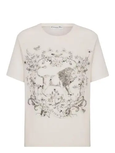 Dior Embroidered Cotton T-shirt - White