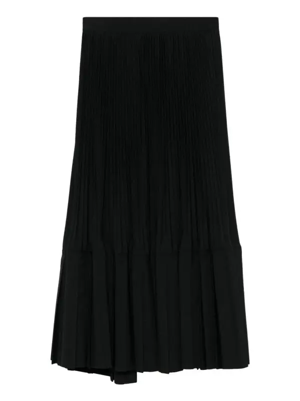 Junya Watanabe Pleated Midi Skirt - Black