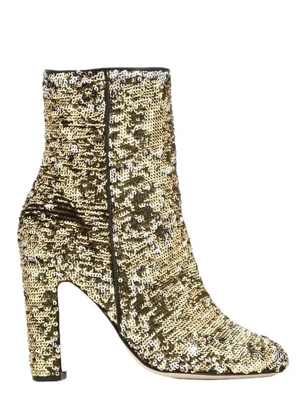 Paris Texas Sequined Ankle Boots - Nude