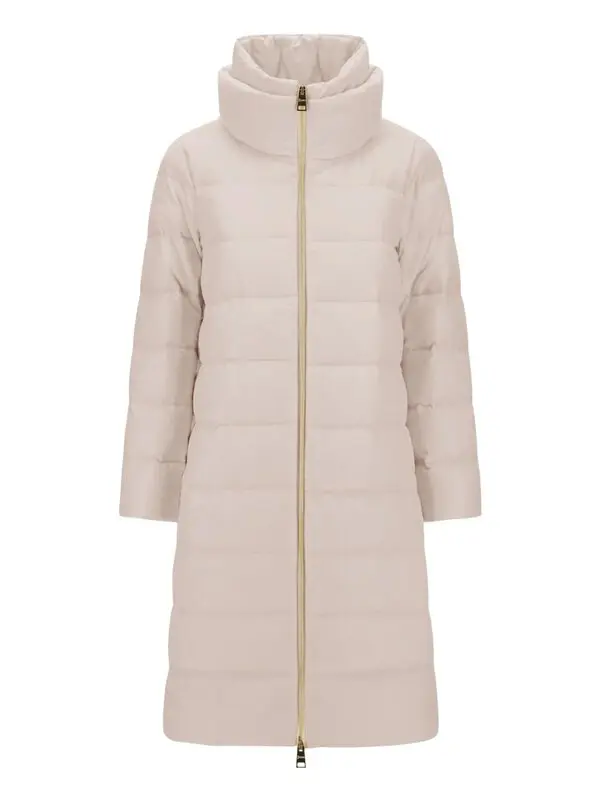 Herno High-neck Quilted Coat - Nude