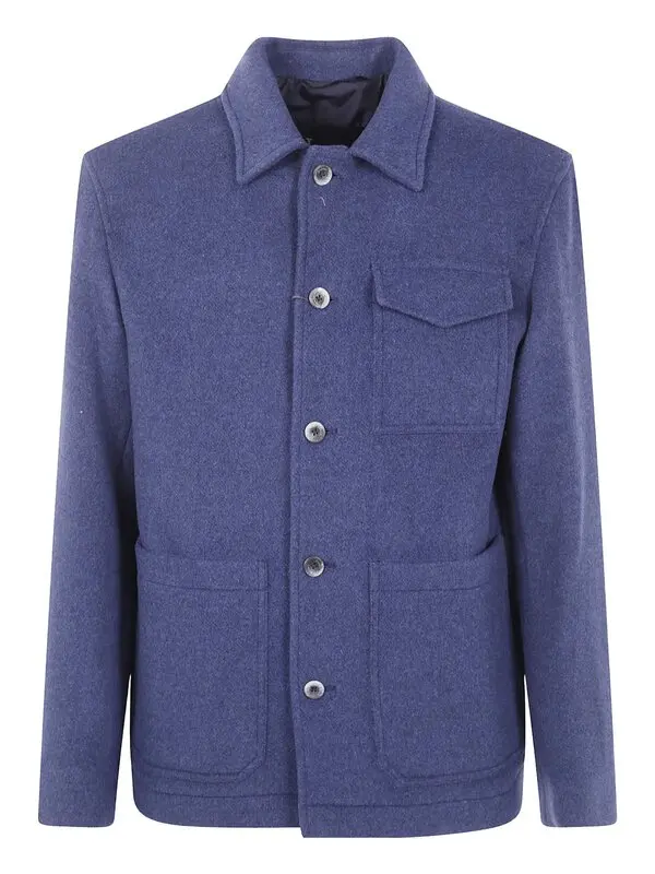 Herno Patch-pocket Shirt Jacket - Blue