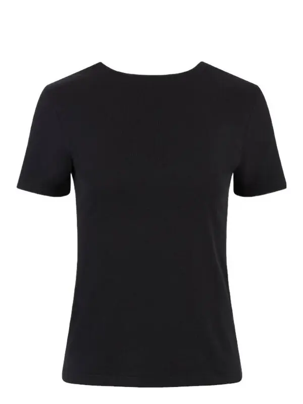 Nina Ricci Slim Fit Draped Back T-shirt - Black