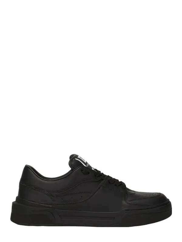 Dolce & Gabbana Roma Logo-patch Low-top Sneakers - Black
