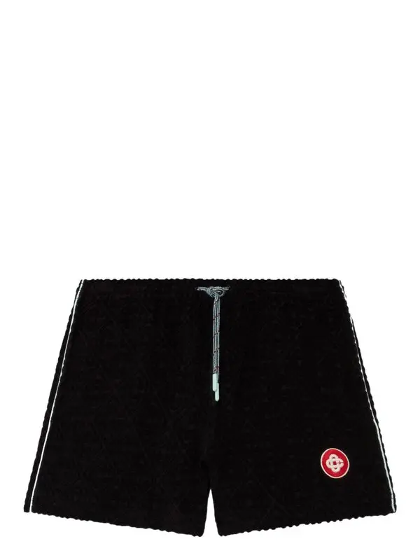 Casablanca Lettering Jacquard Shorts - Black