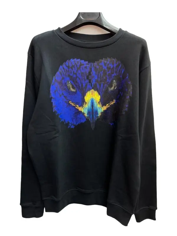 MARCELO BURLON COUNTY OF MILAN Crewneck Graphic Hoodie - Black