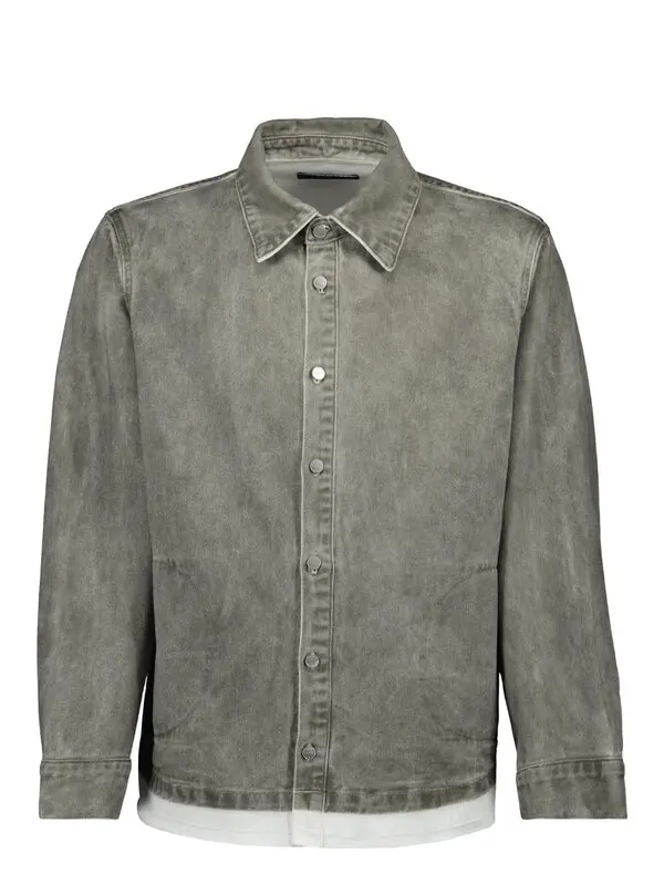 IRO PARIS Celino Washed Button-up Denim Shirt - Grey