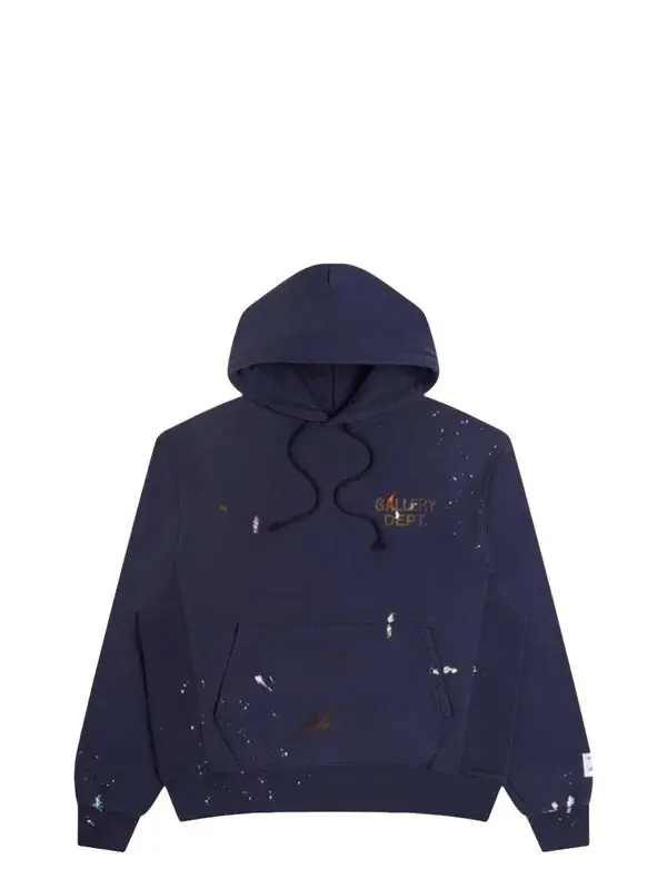 GALLERY DEPT. Logo Detail Painted Hoodie - Blue