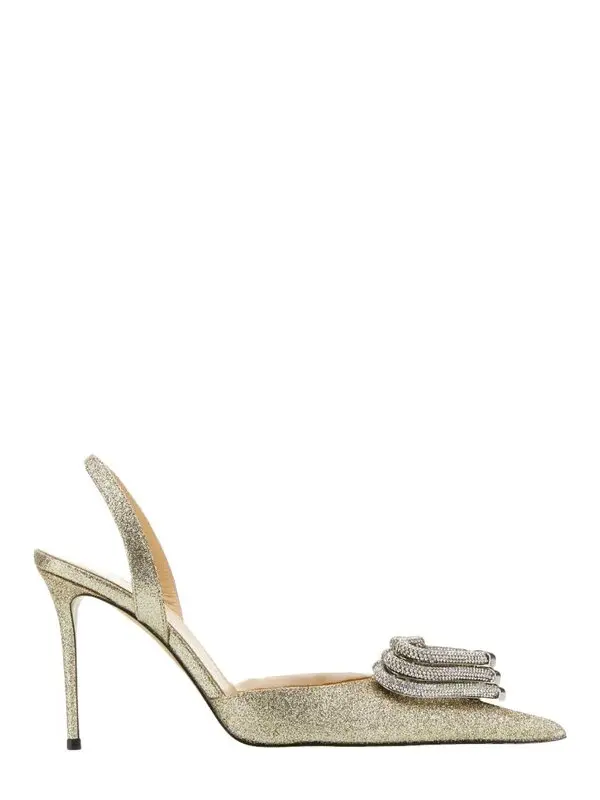 MACHMACH Mach & Mach Triple Heart Slingback Pumps - Nude