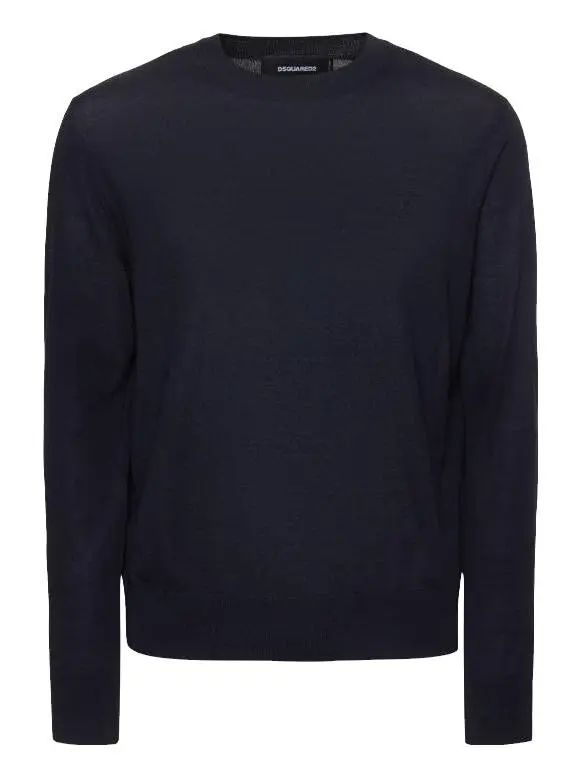 Dsquared2 Crew Neck Long Sleeve Sweater - Black