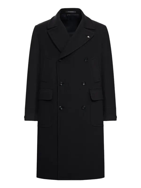 Tagliatore Double-breasted Wool Coat - Black