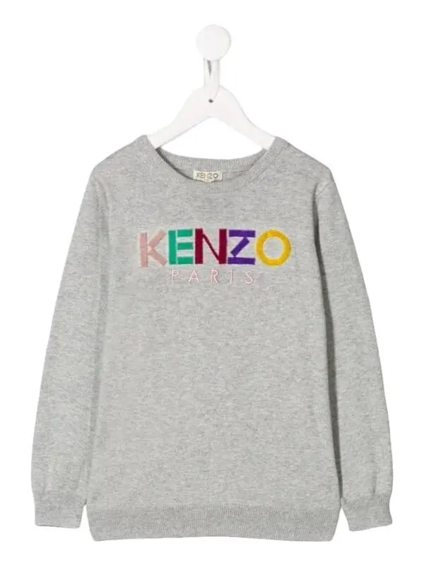 Kenzo Logo Crew Neck Sweater - Gray
