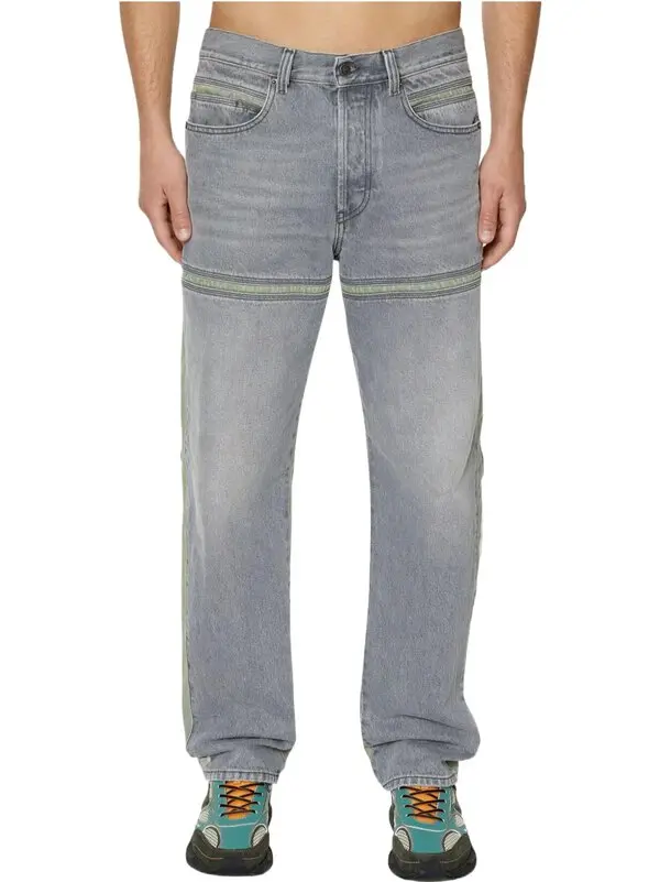 DIESEL® D-mand Mid-rise Straight Jeans - Gray