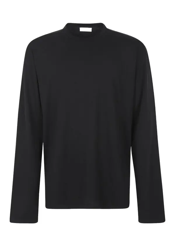 RIER Long Sleeved Crewneck Jersey T-shirt - Black