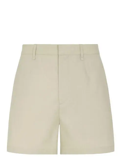Fendi Logo Patch Bermuda Shorts - Beige