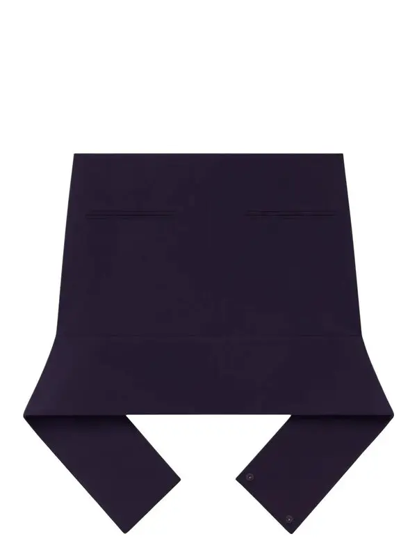 COURREGES Belted Mini Skirt - Navy Blue