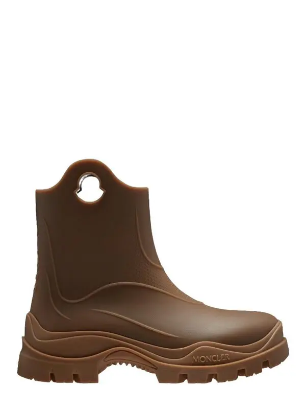 Moncler Round Toe Pull On Boots - Brown