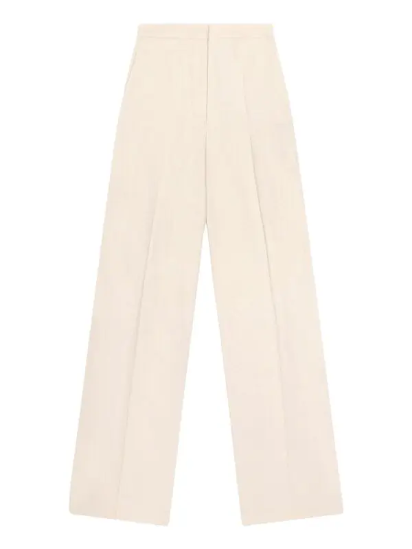 Loulou De Saison Wide Leg Zipper Casual Pants - White