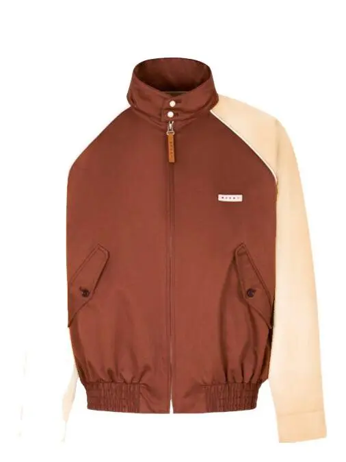 Marni Color-blocked Water-repellent Bomber Jacket - Tobacco