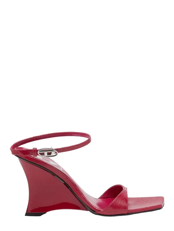 DIESEL® D-amber Wedge Sandals - Pink