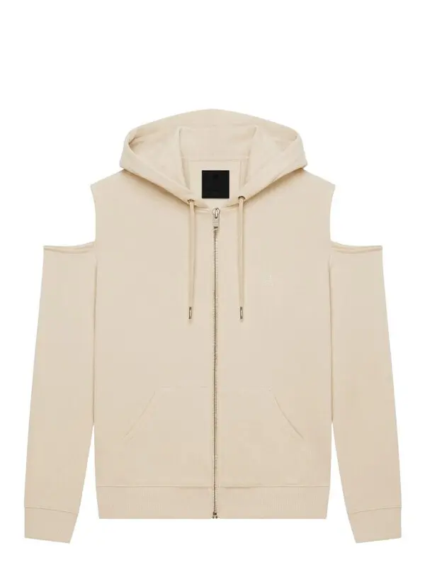 Givenchy 4g Zipped Off-shoulder Jacket - Light Beige