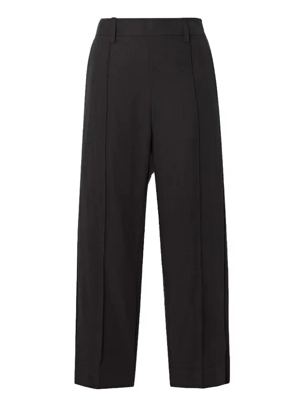 Vince High-waisted Tapered Trousers - Black