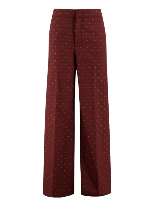 Etro Tailored Printed Trousers - Brown