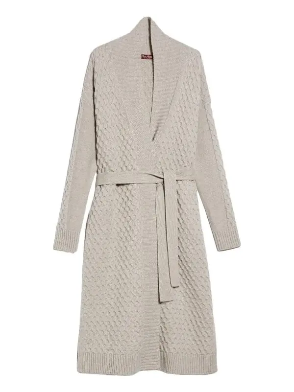 Max Mara Wool And Cashmere Knitted Cardigan - Beige
