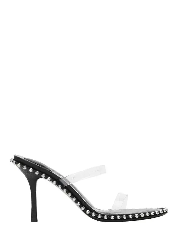 Alexander Wang Nova Open Toe High Heel Sandals With Logo Detailing - Black