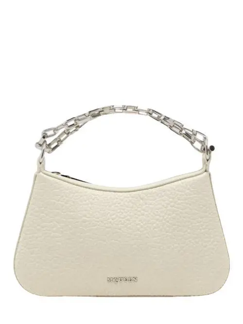 Alexander McQueen T-bar Mini Handbag With Chain Strap - Cream