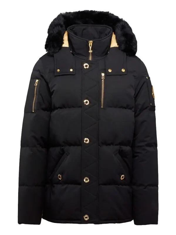 Moose Knuckles 3q Padded Jacket With Detachable Hood And Logo Plaque - Black