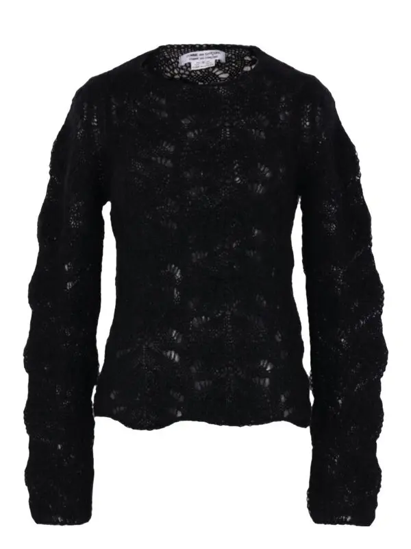 Comme Des Garçons Pullover In Wool And Mohair Blend - Black