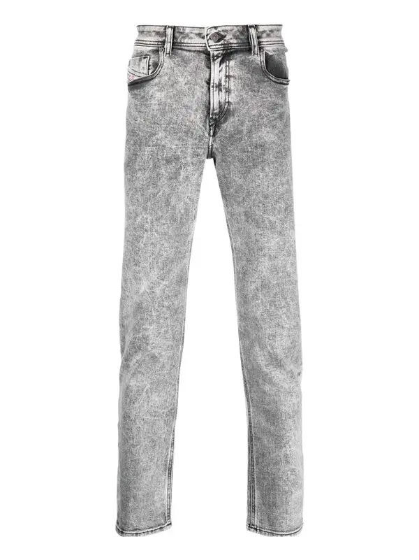 DIESEL® Marble-pattern Slim-fit Jeans - Gray