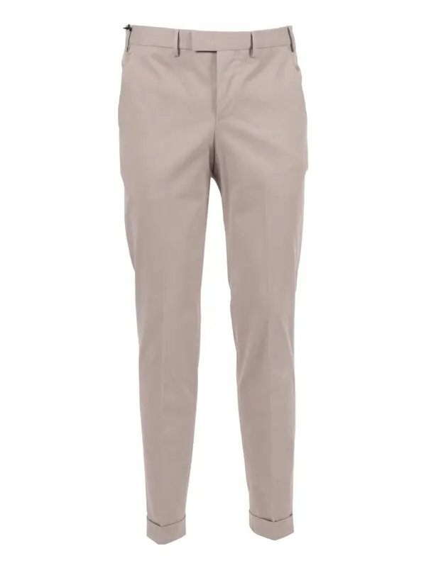 PT TORINO Tailored Trousers With Cuffed Hems - Nude