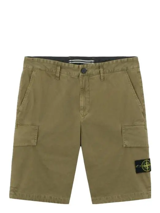 Stone Island Regular Fit Cargo Bermuda Shorts - Military Green