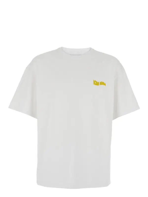 ICON DENIM LOS ANGELES Leon Logo Crewneck T-shirt - White