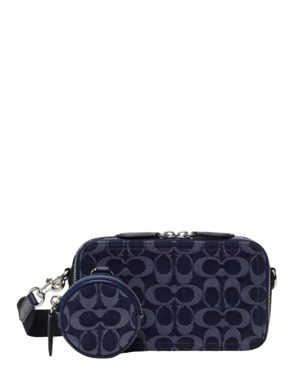 COACH Charter Slim Crossbody Bag With Jacquard Logo - Blue