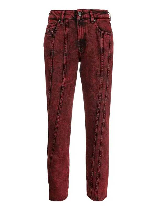 DIESEL® Rossi Cropped Straight-leg Jeans - Brown